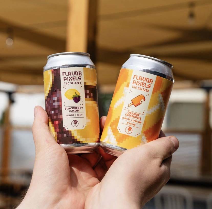 Flavor Pixels - Hemp-derived Seltzers for a Legal, Euphoric Experience